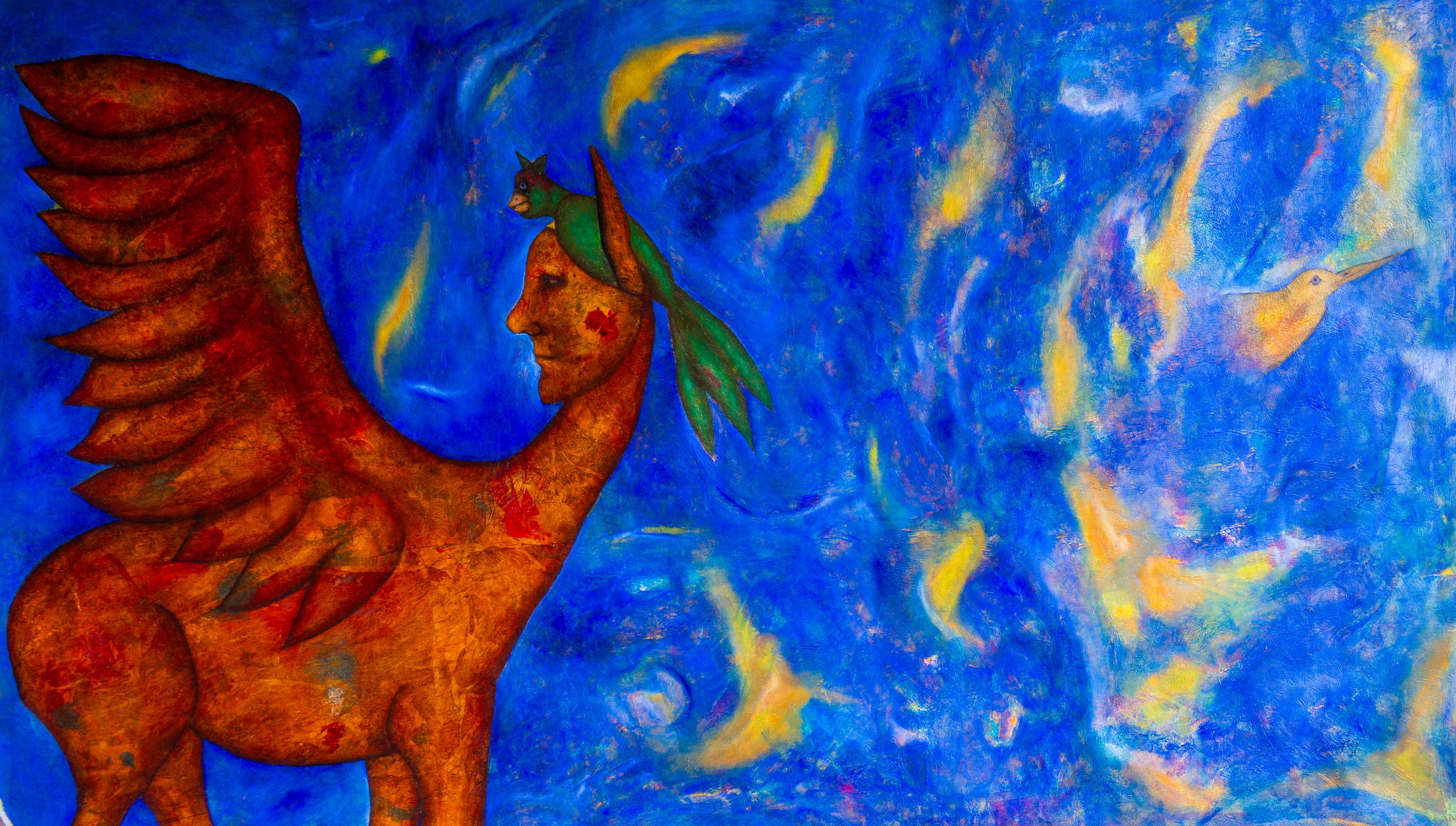 Luis Alexander Rodríguez (Ie-Xiua) - blue night in the andes For Sale ...