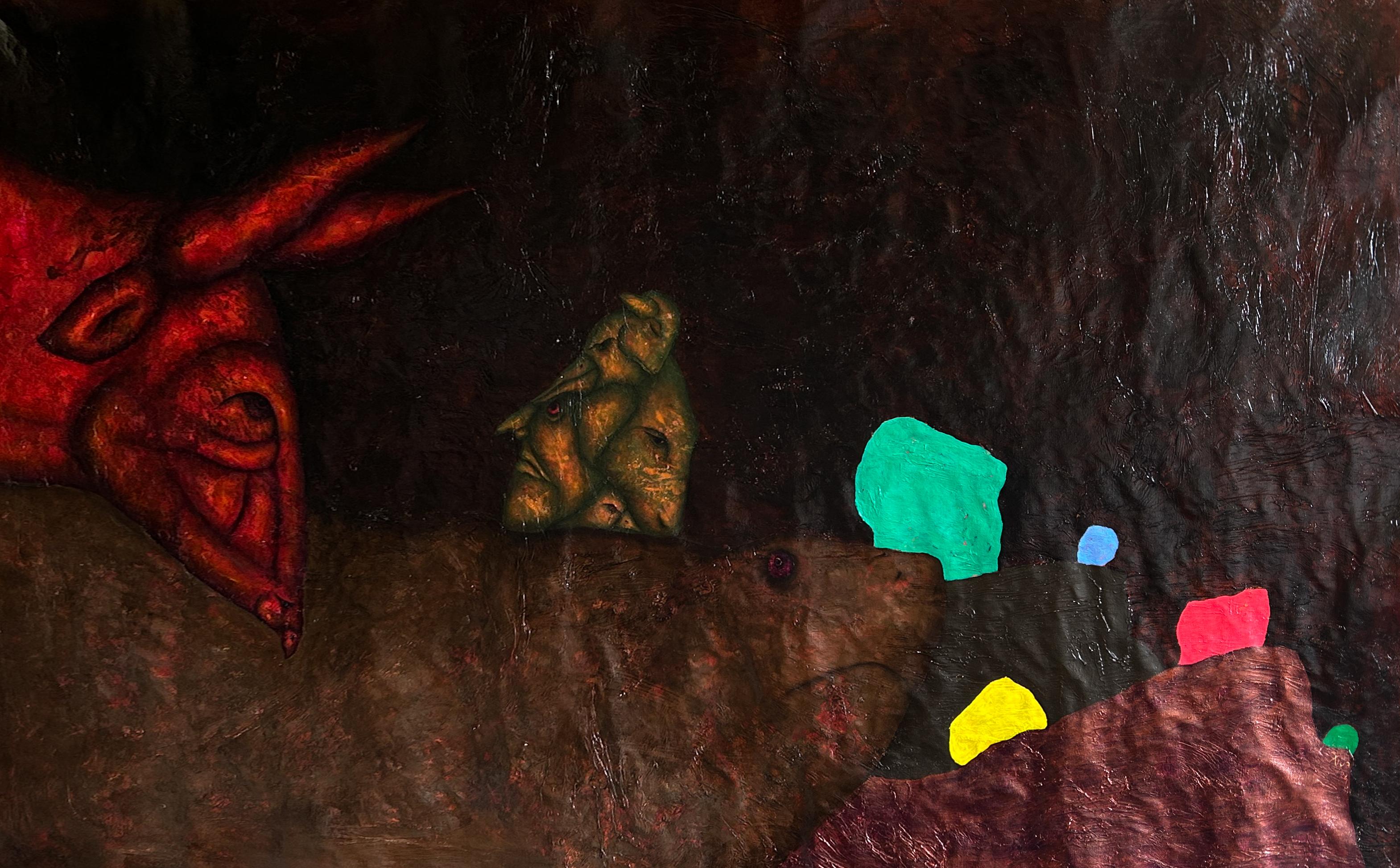 Luis Alexander Rodríguez (Ie-Xiua) - Abstract Painting In Yellow Tones ...