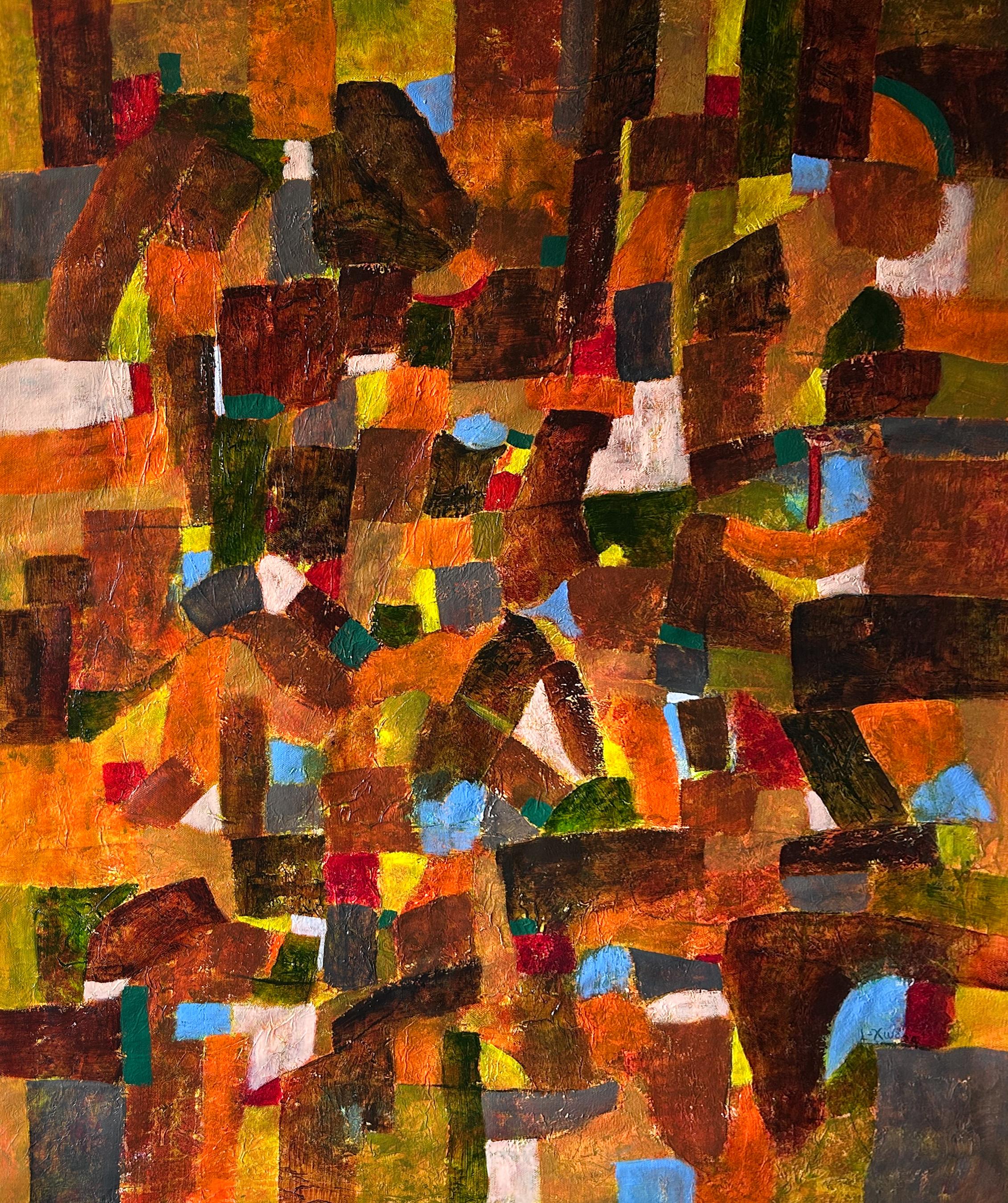 Luis Alexander Rodríguez (Ie-Xiua) - Study blue. Abstract figurative ...