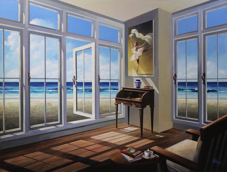 Luis Fuentes - Ballerina's House - original oil Landscape painting at ...
