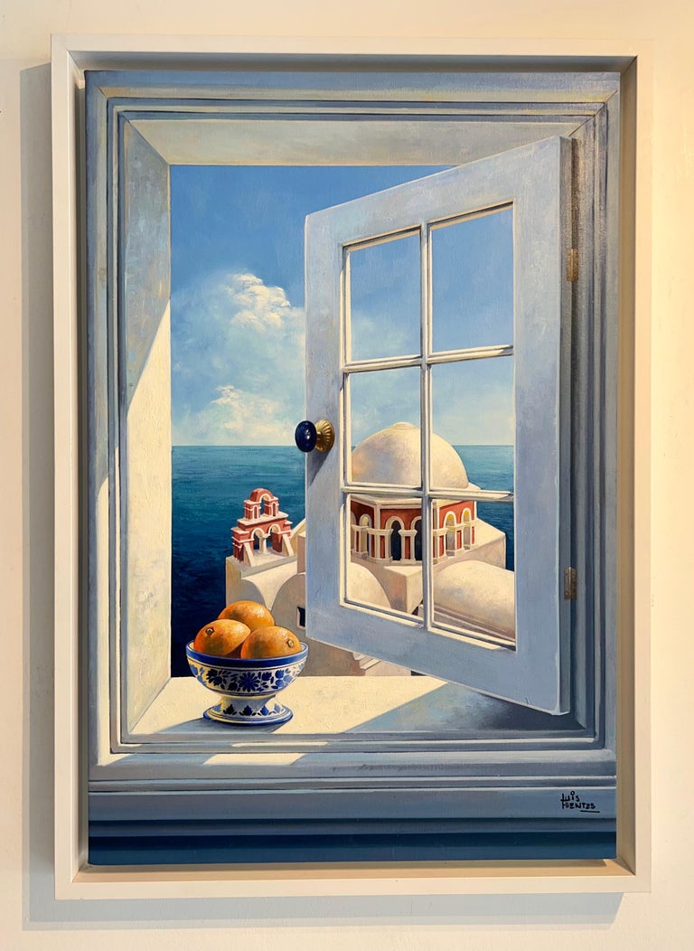 Luis Fuentes - Blue Sky - original surrealism still l seascape oil ...