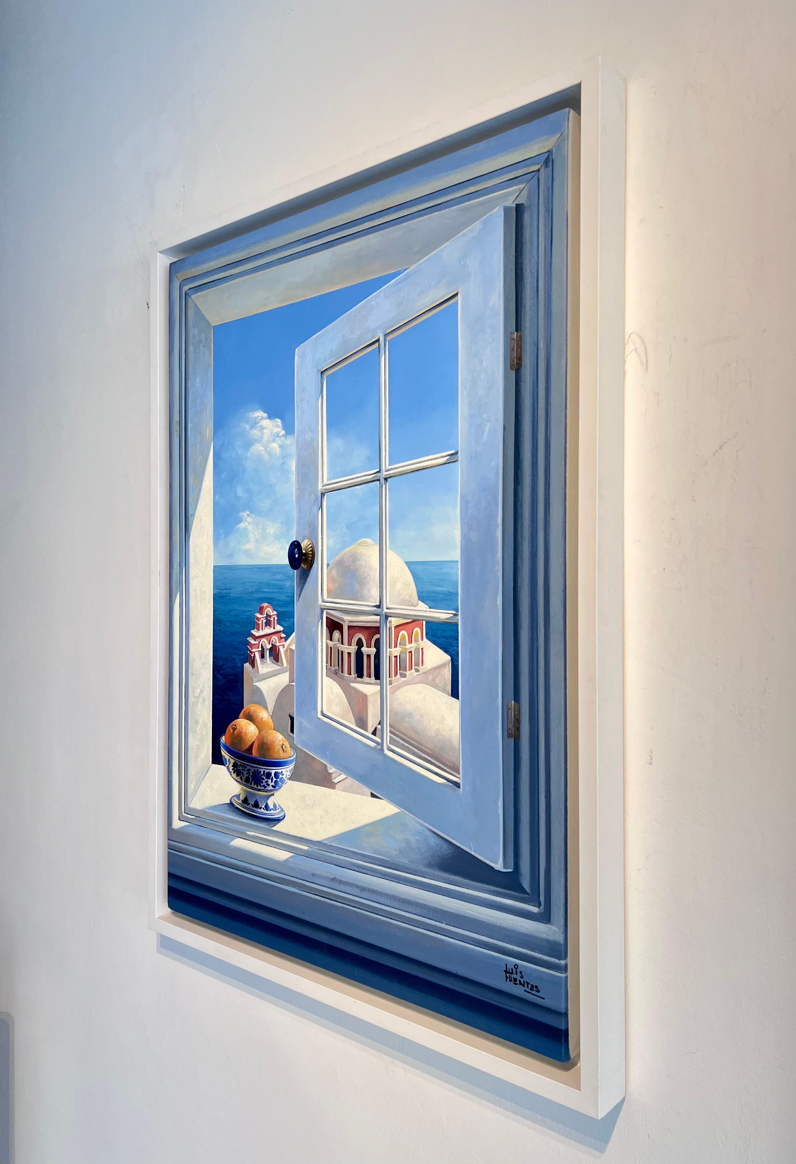 Luis Fuentes - Blue Sky - original surrealism still l seascape oil ...