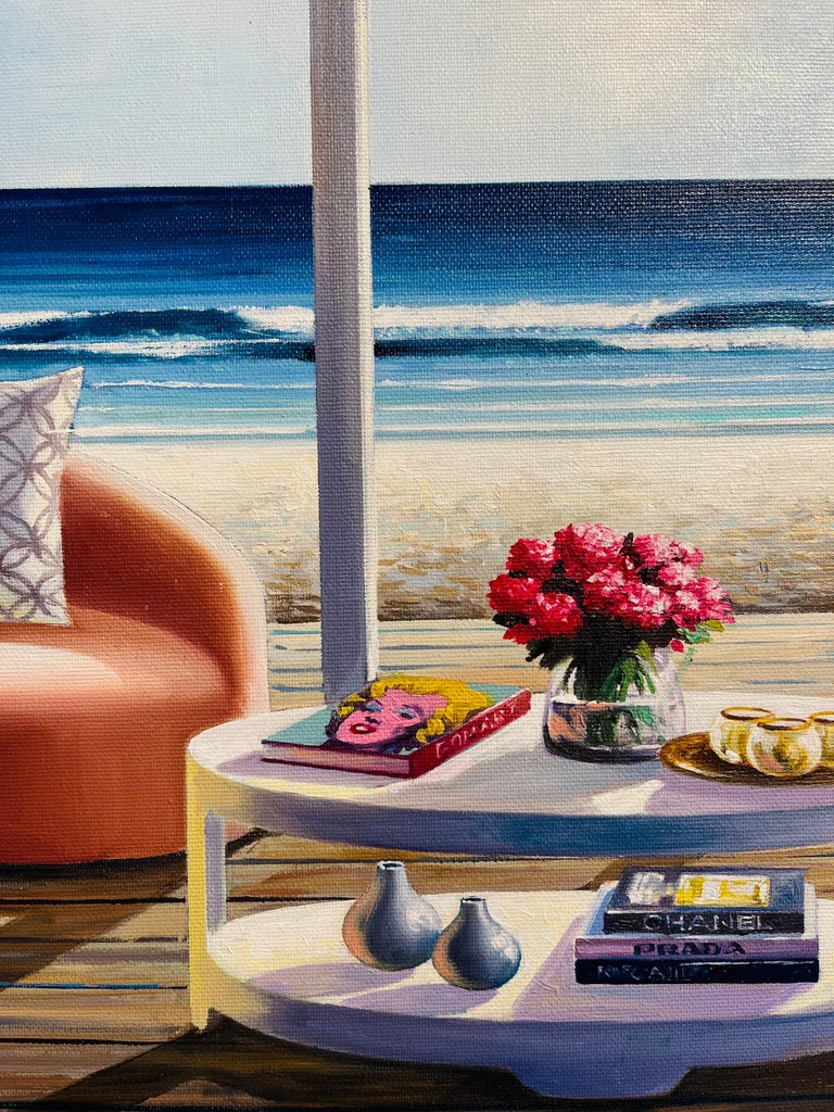 Luis Fuentes - Books and Flowers - original interior still life realist ...