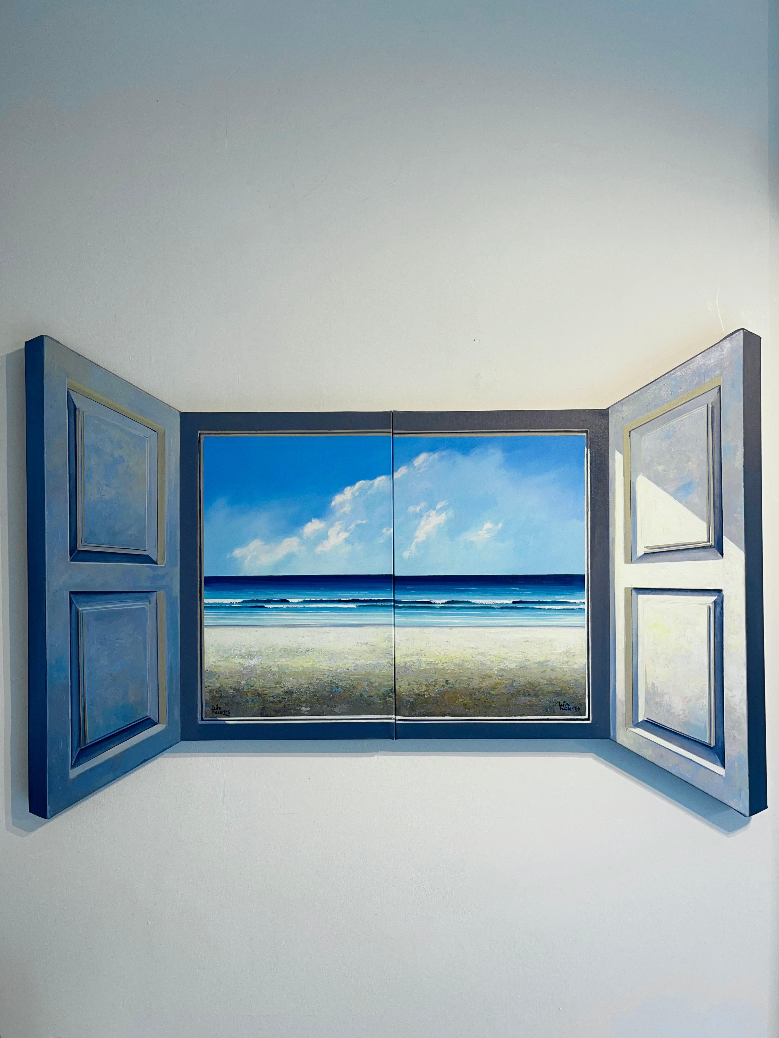 Luis Fuentes - Magic Window - original surreal landscape seascape ...