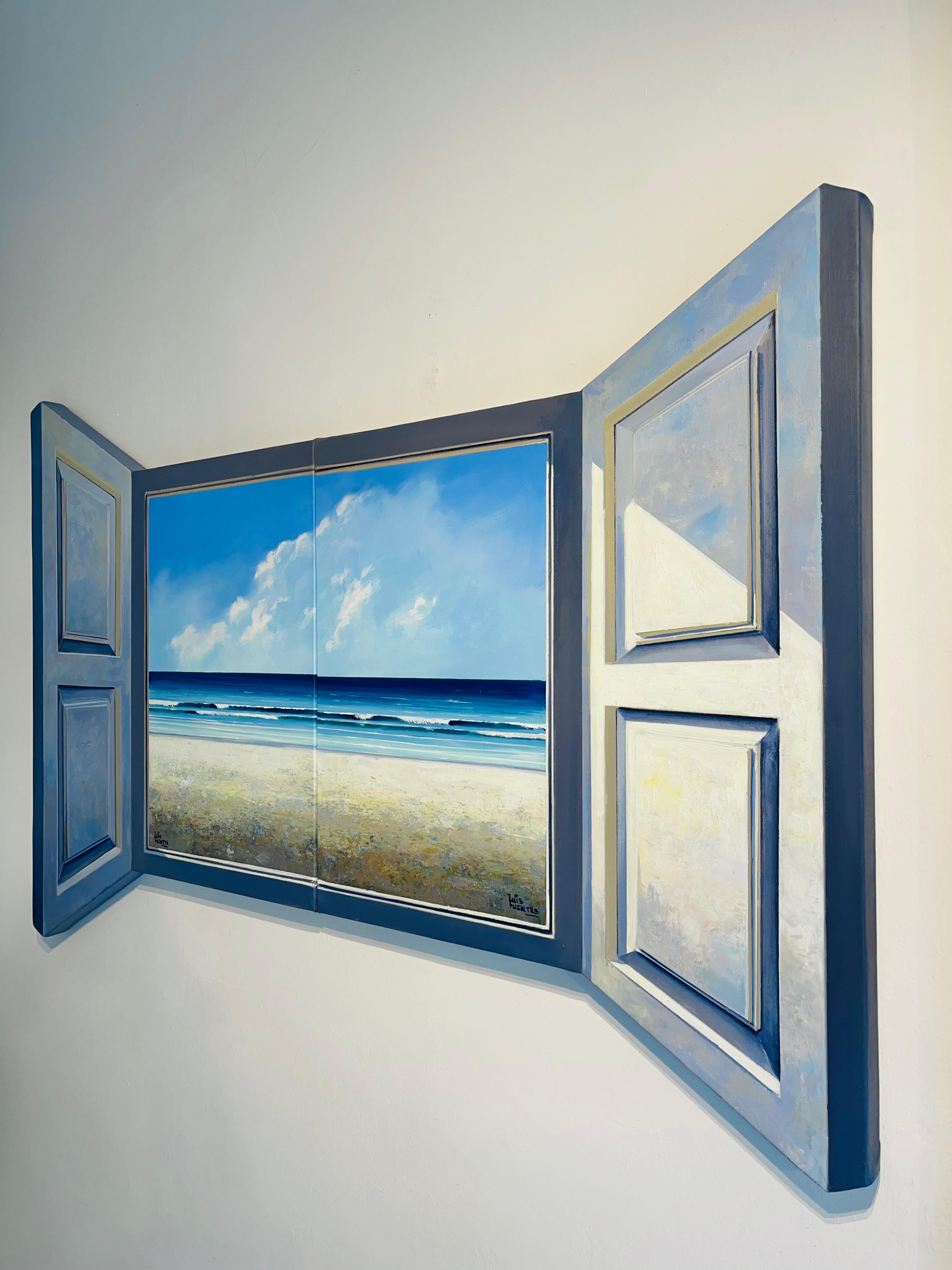 Luis Fuentes - Magic Window - original surreal landscape seascape ...