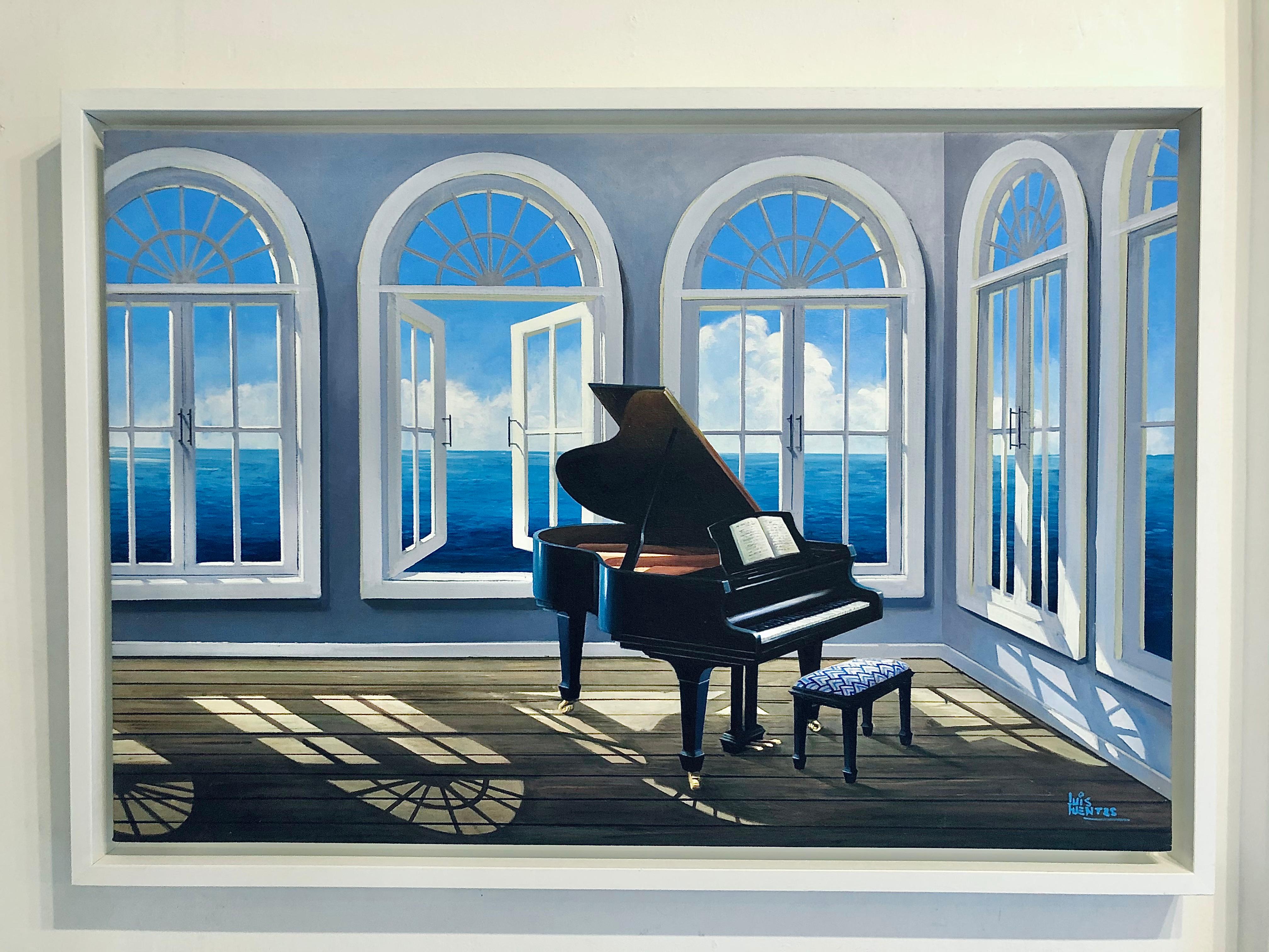 Luis Fuentes - Melody for the ocean-original still life seascape oil ...