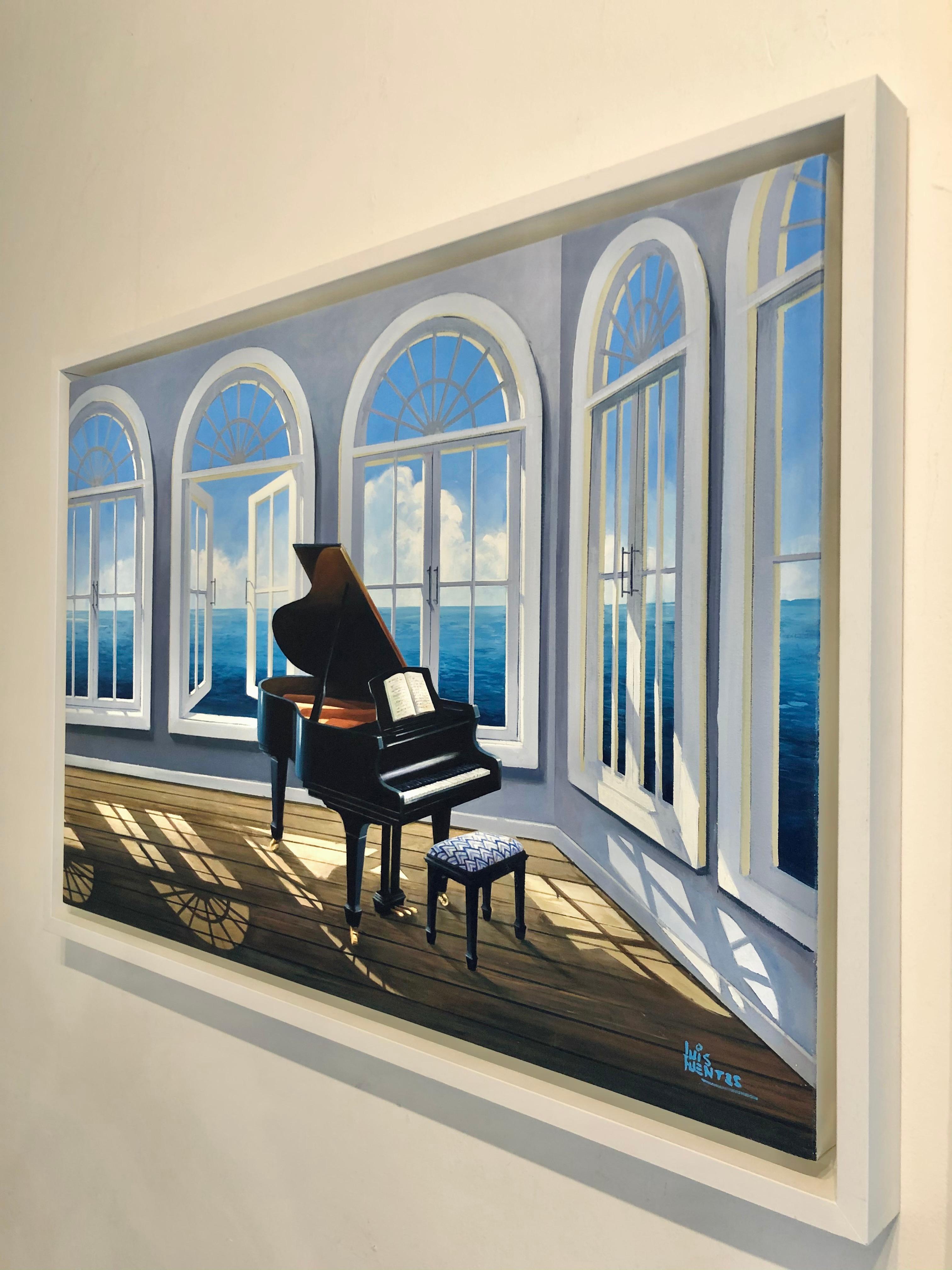 Luis Fuentes - Melody for the ocean-original still life seascape oil ...