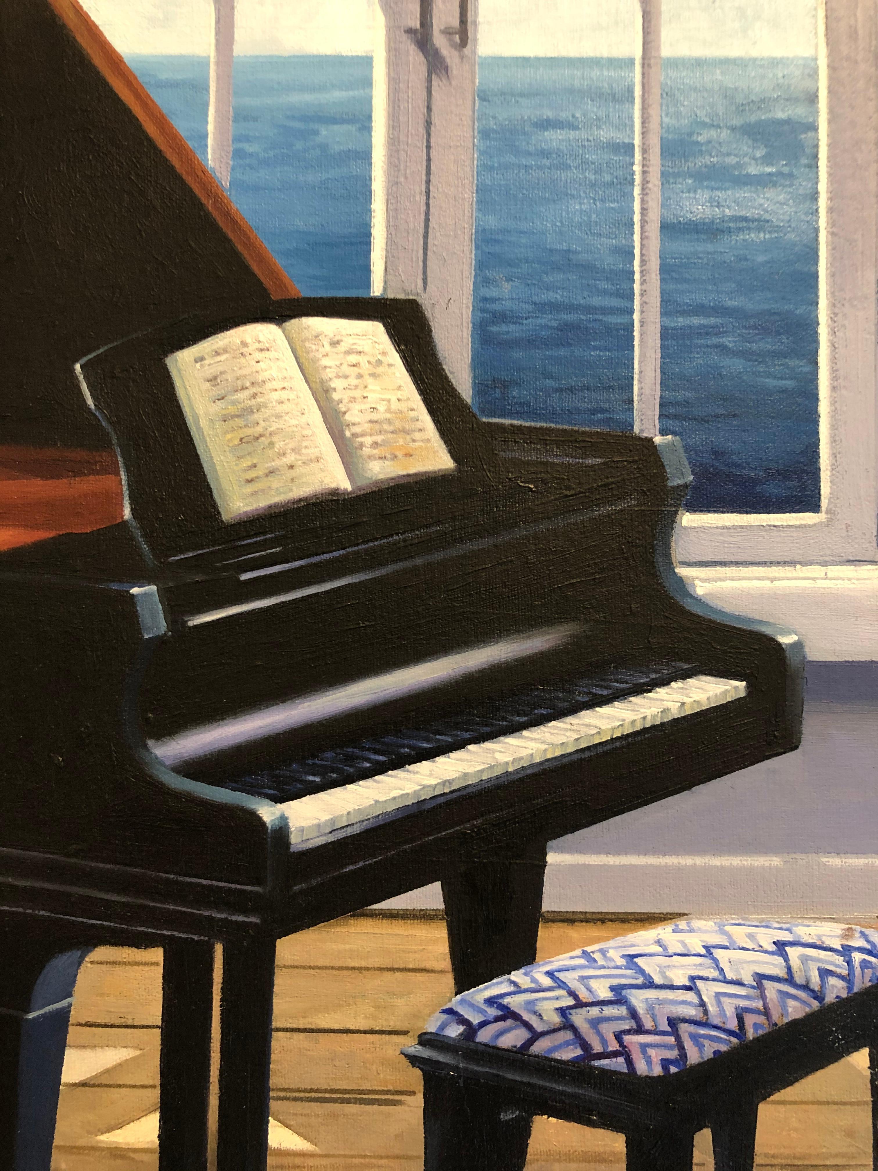 Luis Fuentes - Melody for the ocean-original still life seascape oil ...