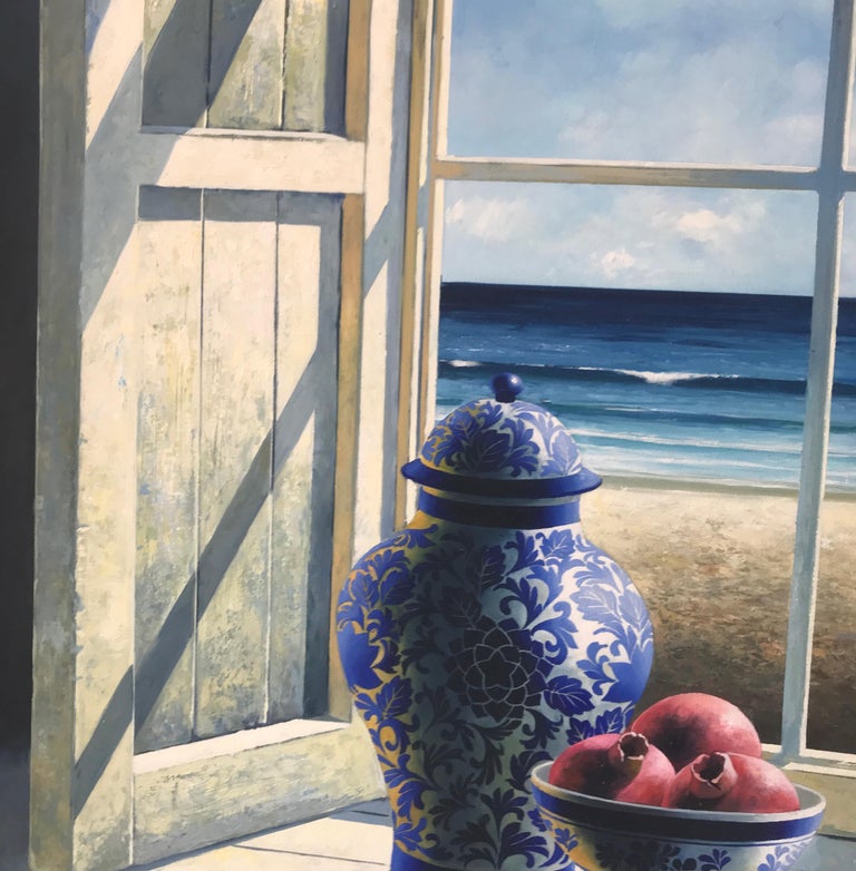 Luis Fuentes - Sea View with Pomegranate and Chinese Vase original ...
