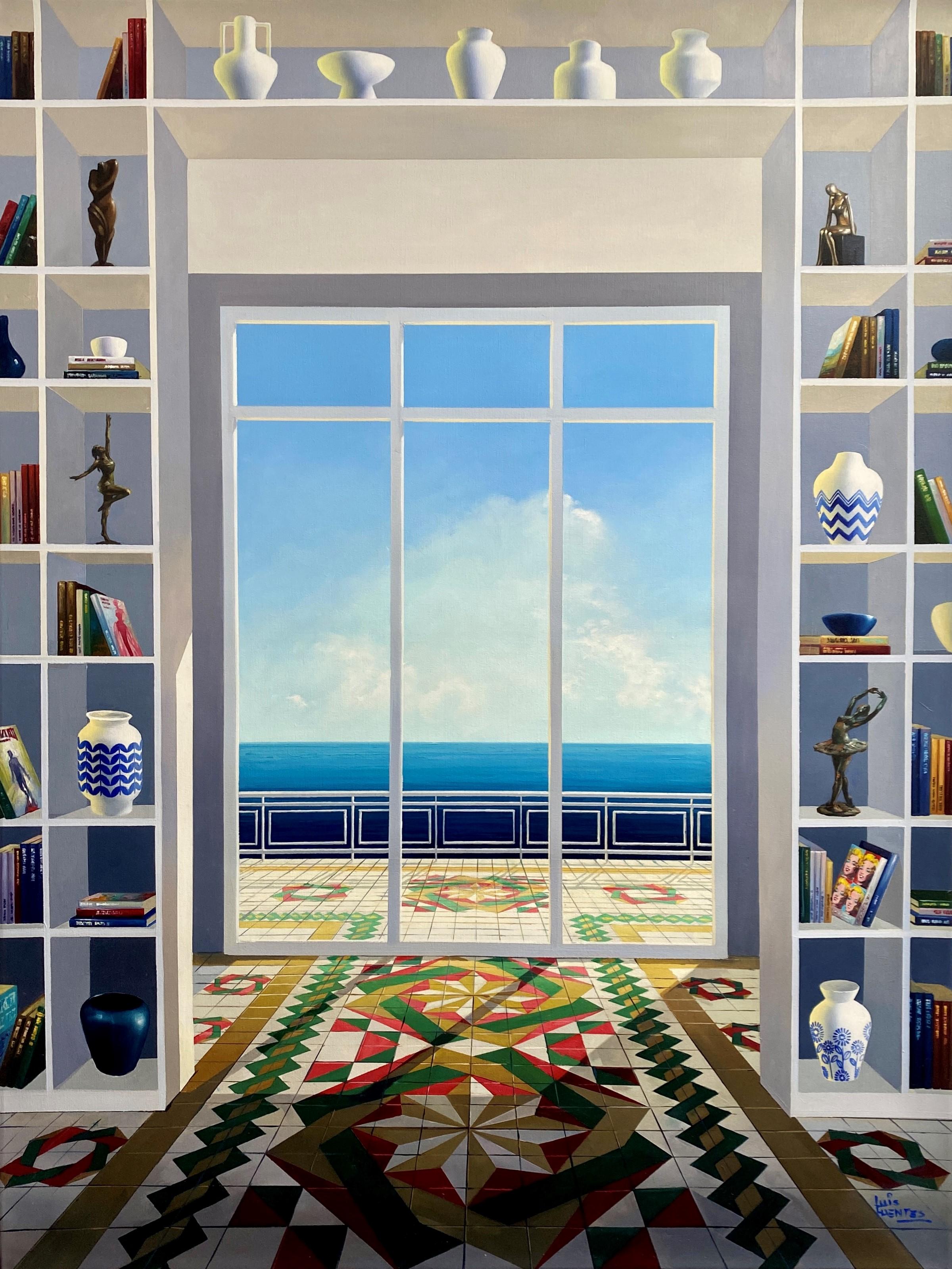 Luis Fuentes - Lemons and the sea - Original seascape - Oil painting ...