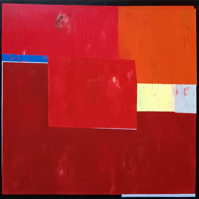 Luis Medina - Red composition III, Painting, Acrylic on Canvas For Sale ...