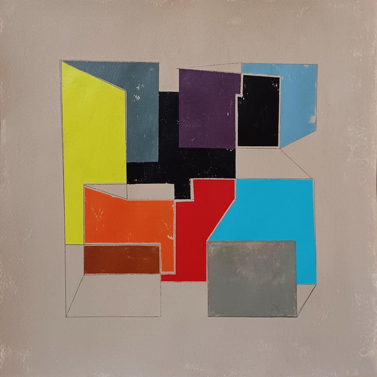 Luis Medina - Space 31, Painting, Acrylic on Paper For Sale at 1stDibs