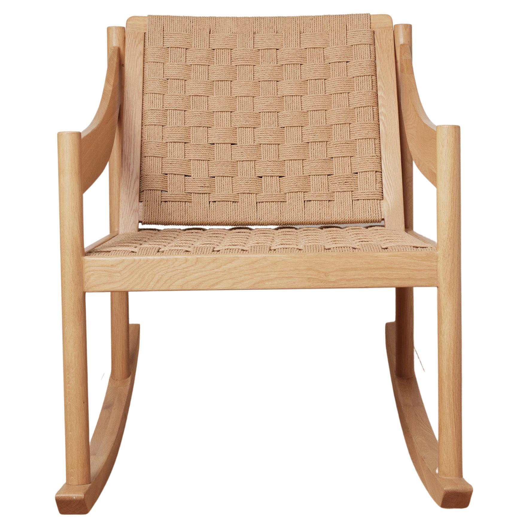 Luisa White Oak Rocking Chair For Sale at 1stDibs