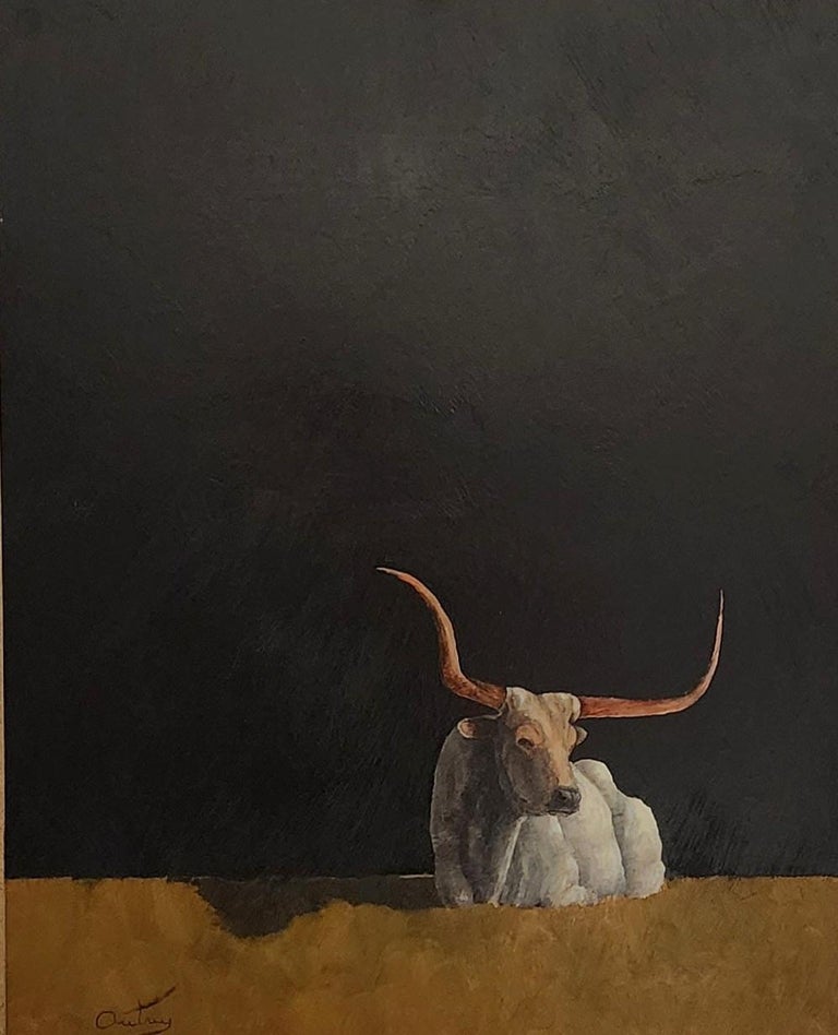 Luke Autrey - Majestic Longhorn, Realist, Light/ Shadow, Oil Painting ...