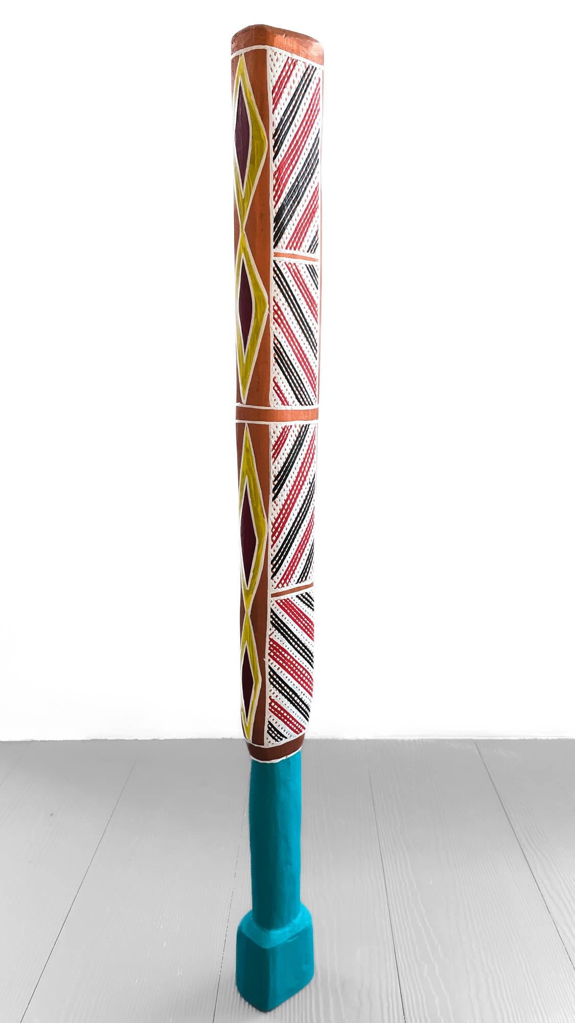 Luke Djalagarrarra - "Clan Pole" Carved Aboriginal Wood Sculpture by ...