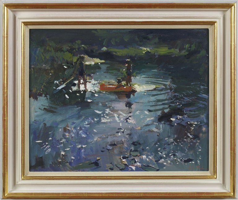 Luke Martineau - 'Summer Days (The Dinghy)' impressionist painting by ...