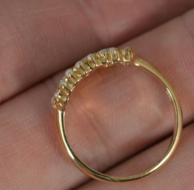 Luke Stockley 9 Carat Gold Aquamarine and Seed Pearl Cluster Ring at ...