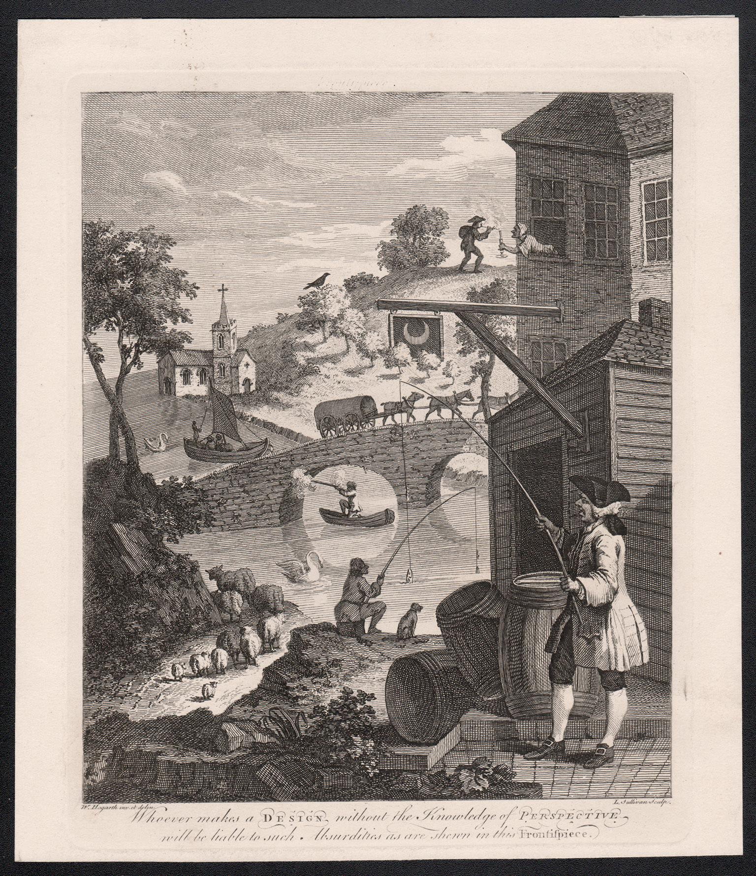 Luke Sullivan - Satire on False Perspective, engraving by Luke Sullivan ...