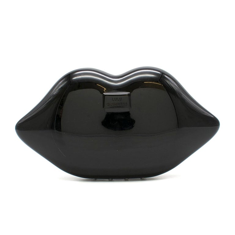 Lulu Guiness Black Lips Perspex Clutch Bag at 1stDibs