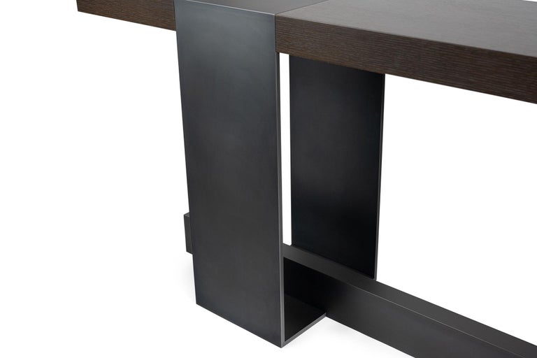 LUMA Design Workshop Open Float Console in Dark Wood and Blackened ...