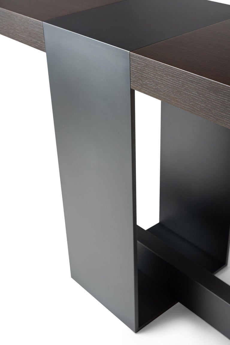 LUMA Design Workshop Open Float Console in Dark Wood and Blackened ...