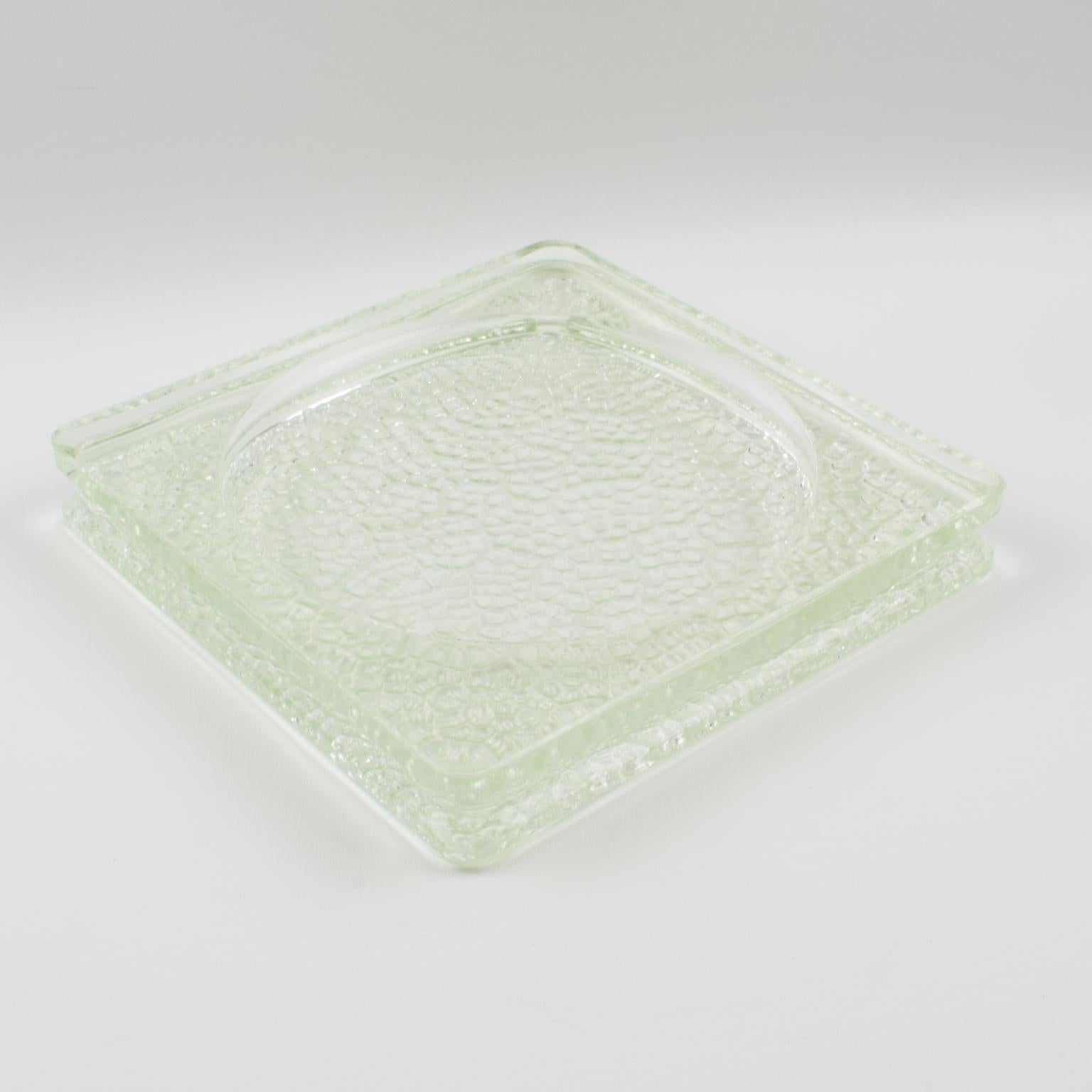 Lumax Nevada Glass Desk Tidy Catchall Ashtray by Le Corbusier at 1stDibs