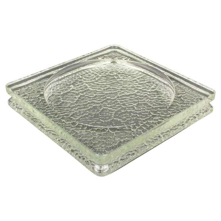 Lumax Nevada Glass Desk Tidy Catchall Ashtray by Le Corbusier at 1stDibs