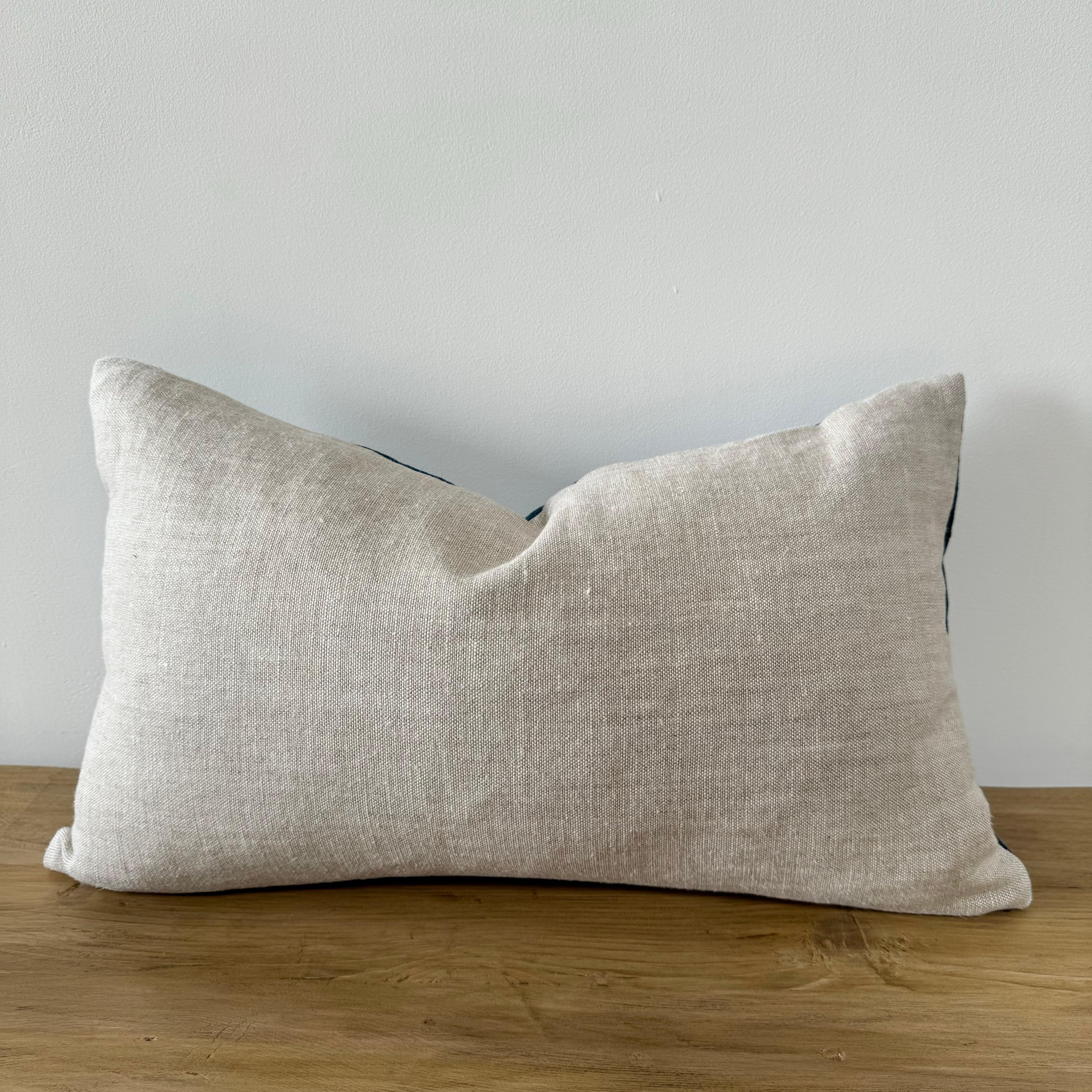 Lumbar Pillow Made from Vintage Japanese Boro Fabrics For Sale at 1stDibs