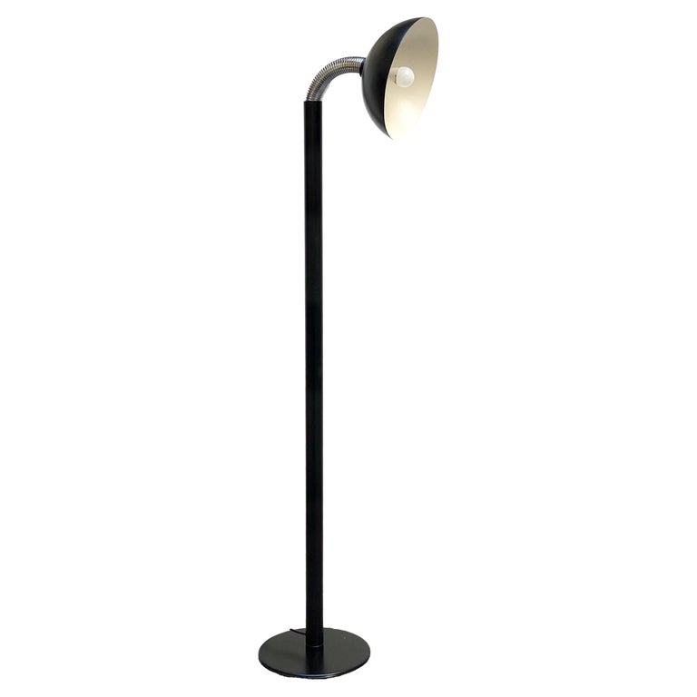 Lumi Italia Black Metal Floor Lamp, 1980s at 1stDibs