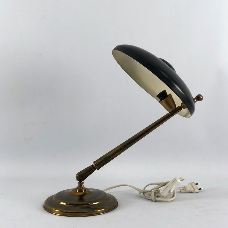 Lumi Milano, Mid-Century Brass and Lacquer Two Joints Table Lamp For ...