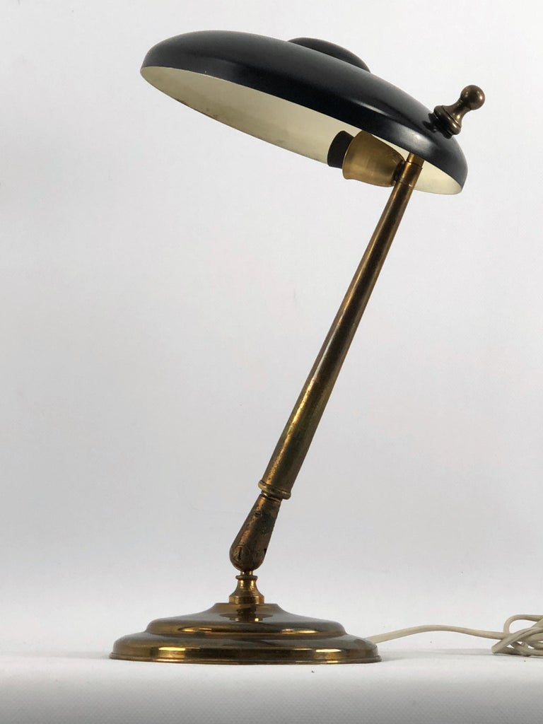 Lumi Milano, Mid-Century Brass and Lacquer Two Joints Table Lamp For ...