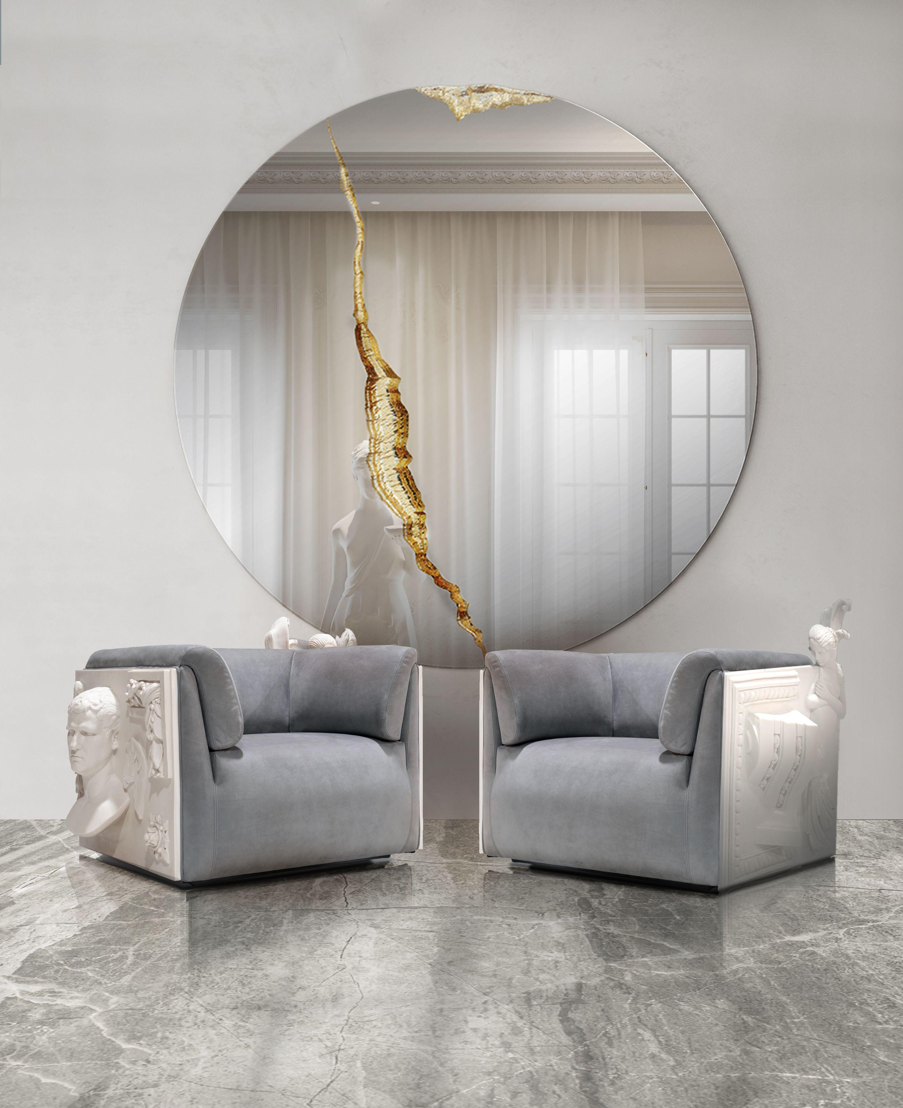 Lumiere Round II Mirror For Sale at 1stDibs