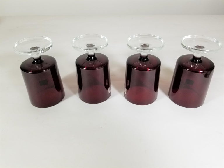 Luminarc France Ruby Red Glassware at 1stDibs