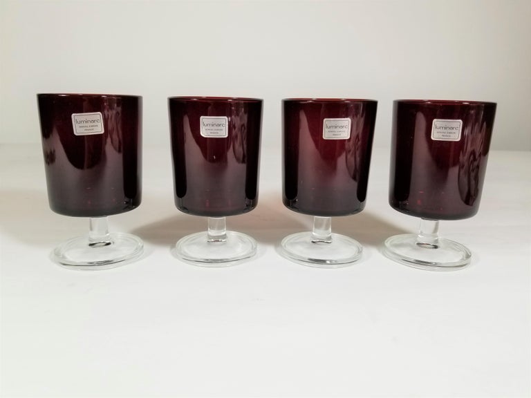 Luminarc France Ruby Red Glassware at 1stDibs | ruby red glass made in ...