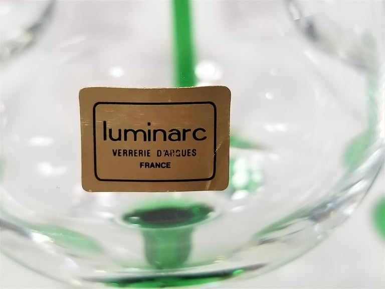 Luminarc Glassware Stemware France Mid Century Set of 6 For Sale at 1stDibs