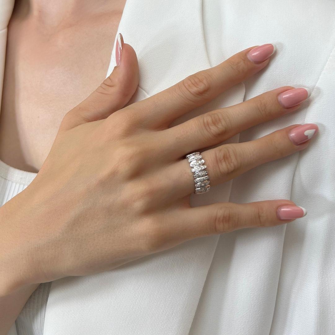 Luminous 1.03ct Natural Diamonds Ring in 18k White Gold - IGI Certified ...