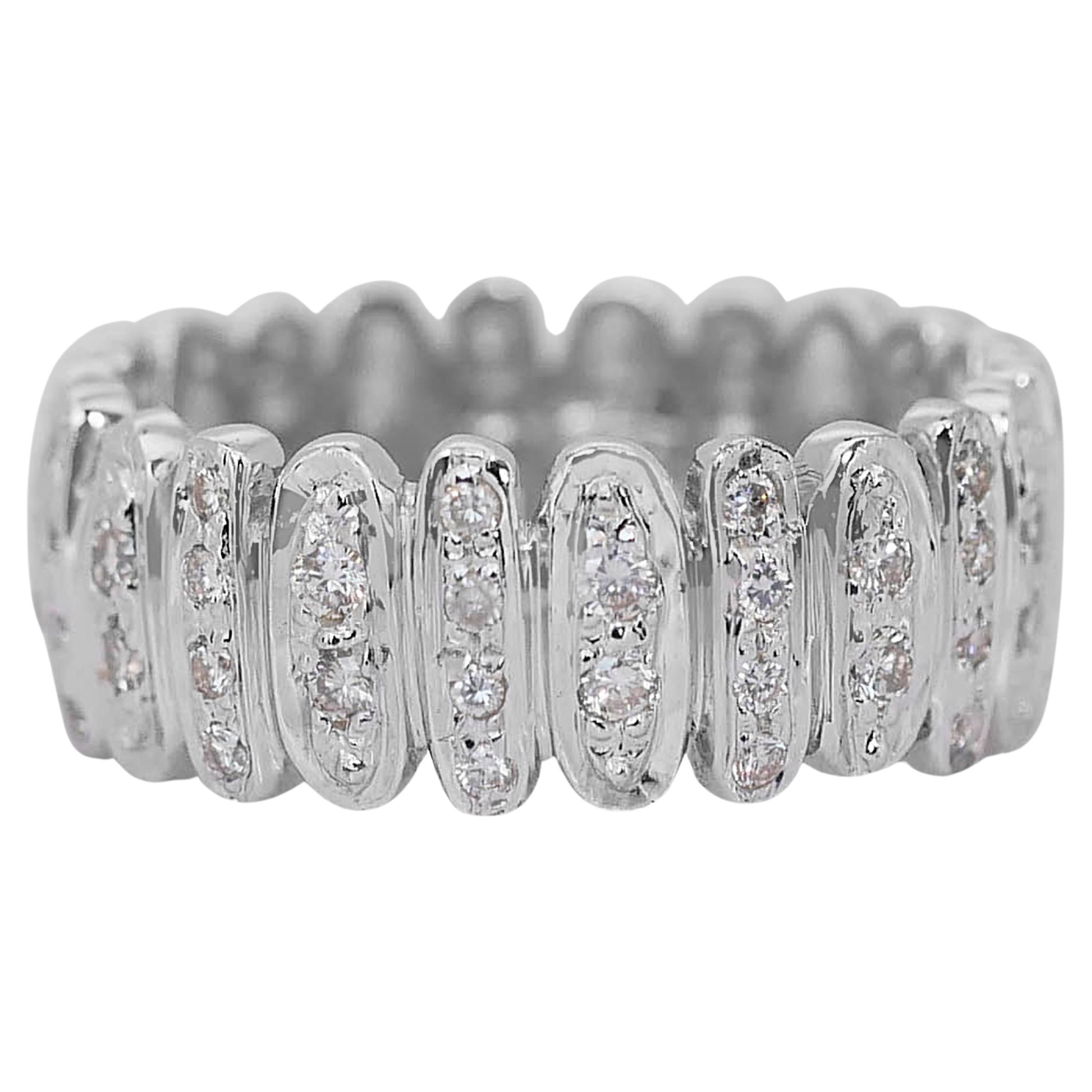 Luminous 1.03ct Natural Diamonds Ring in 18k White Gold - IGI Certified ...