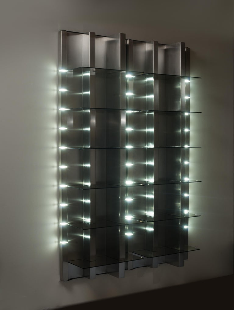 Luminous Bookcase by Yonel Lebovici, 1972 For Sale at 1stDibs