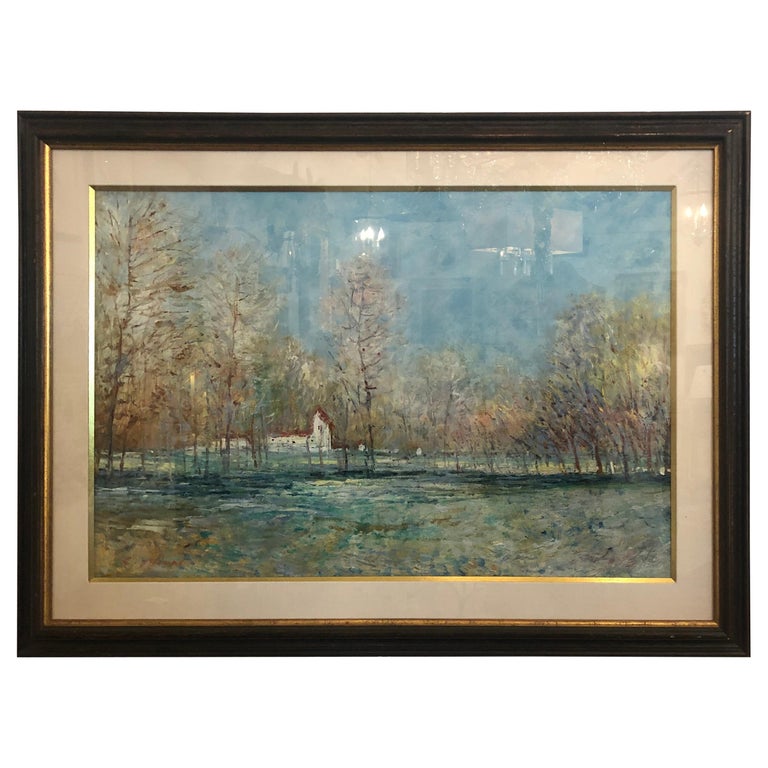 Luminous Large Original Oil Pastel by Charles Thomas For Sale at 1stDibs