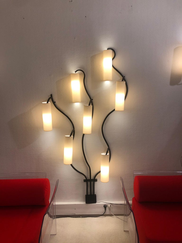 Luminous Wall with 7-Lights Arms For Sale at 1stDibs