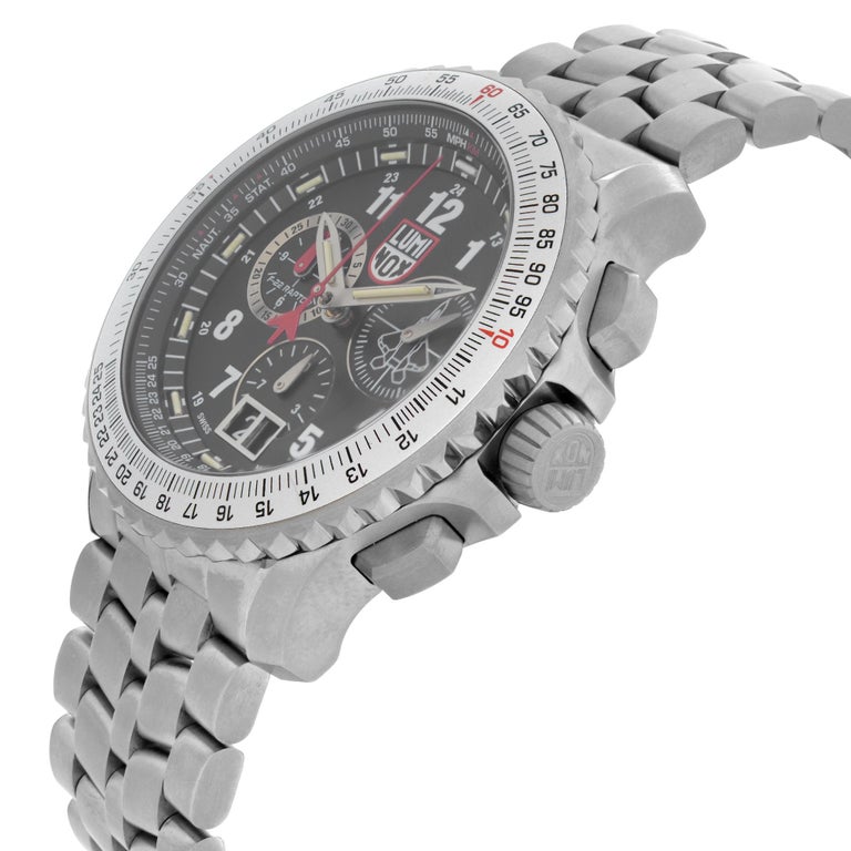 Luminox F-22 Raptor Chrono Titanium Black Dial Quartz Mens Watch XA ...