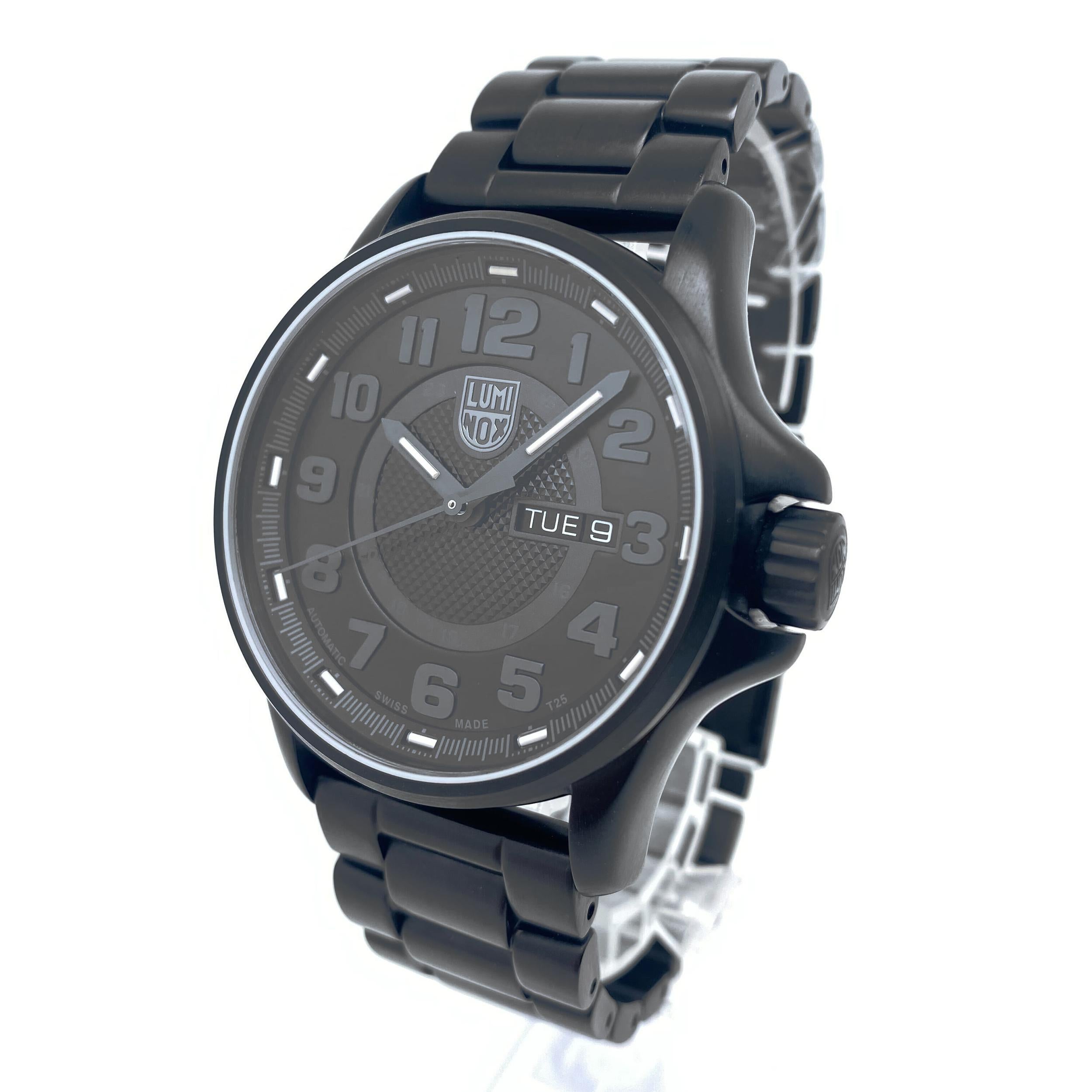 Luminox Field Day Date PVD Steel Black Dial Automatic Mens Watch 1801 ...