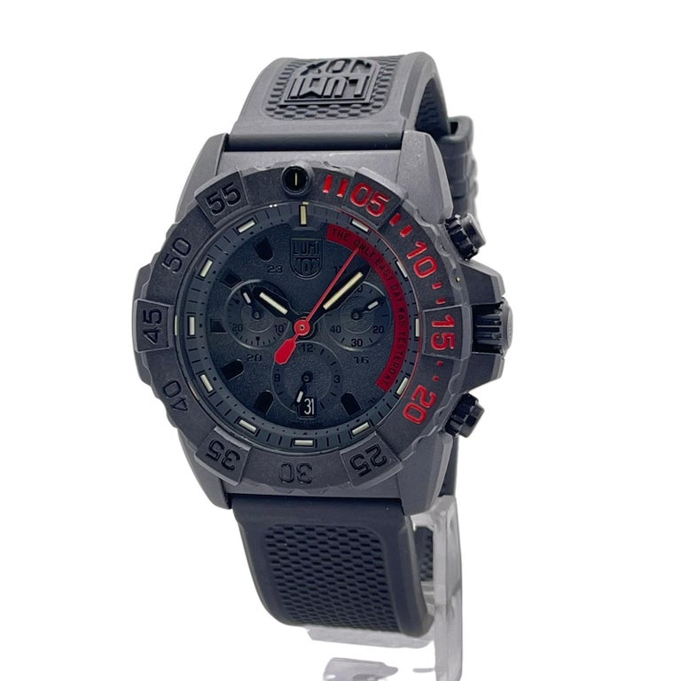 Luminox Navy Seal 45mm Chronograph Carbon Black Dial Men Quartz Watch ...