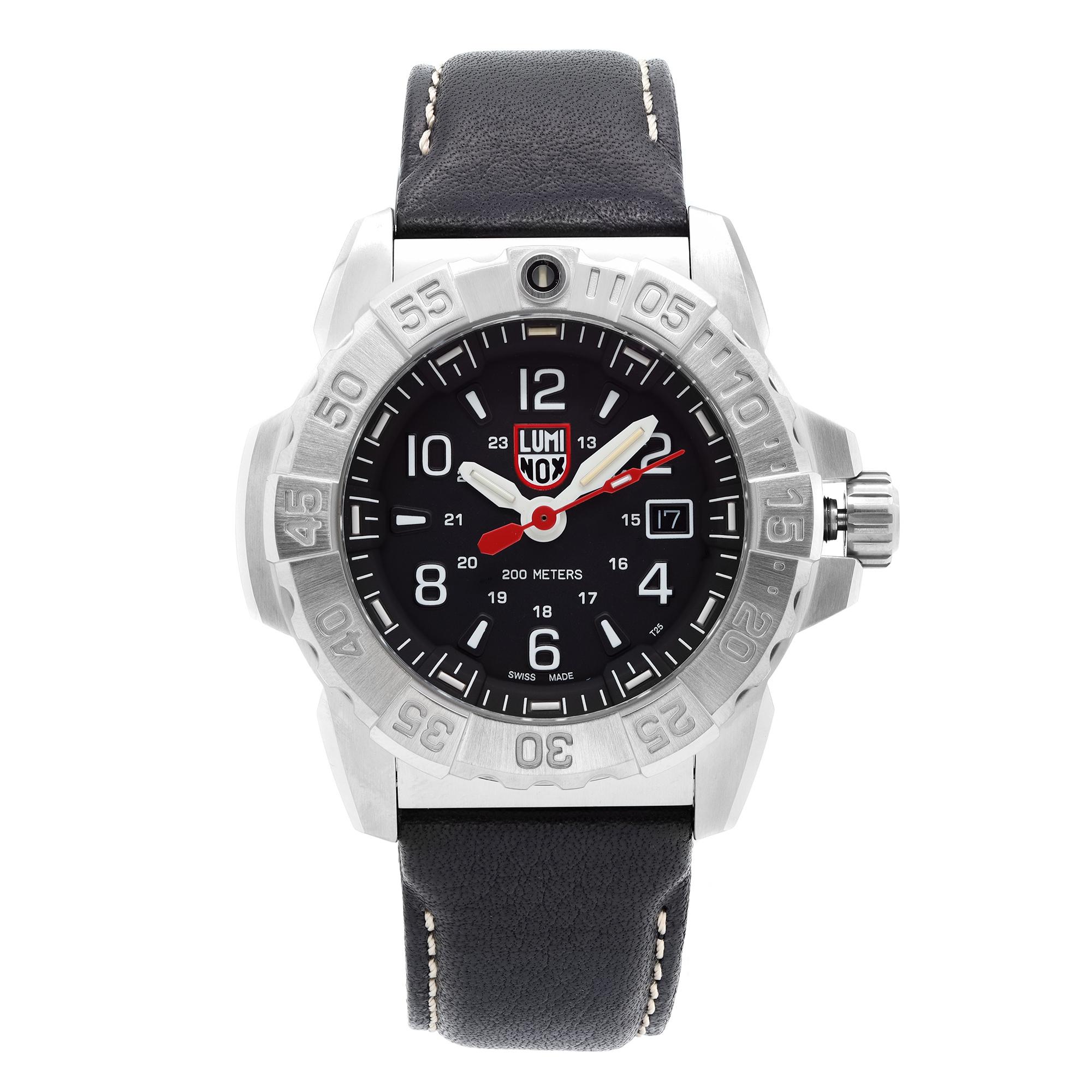 Luminox Navy Seal Stainless Steel Black Dial Quartz Mens Watch XS.3251 ...