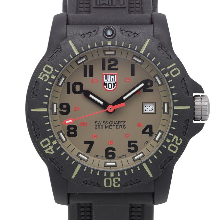 Luminox Navy Seal Black OPS Carbonox Green Dial Quartz Mens Watch XL ...