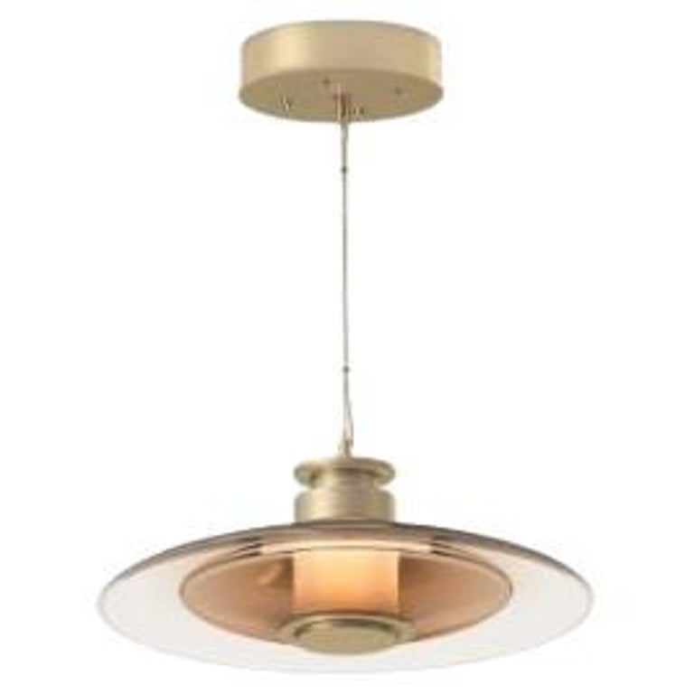 Luna A X-Small Disc Pendant in Satin Brass For Sale at 1stDibs