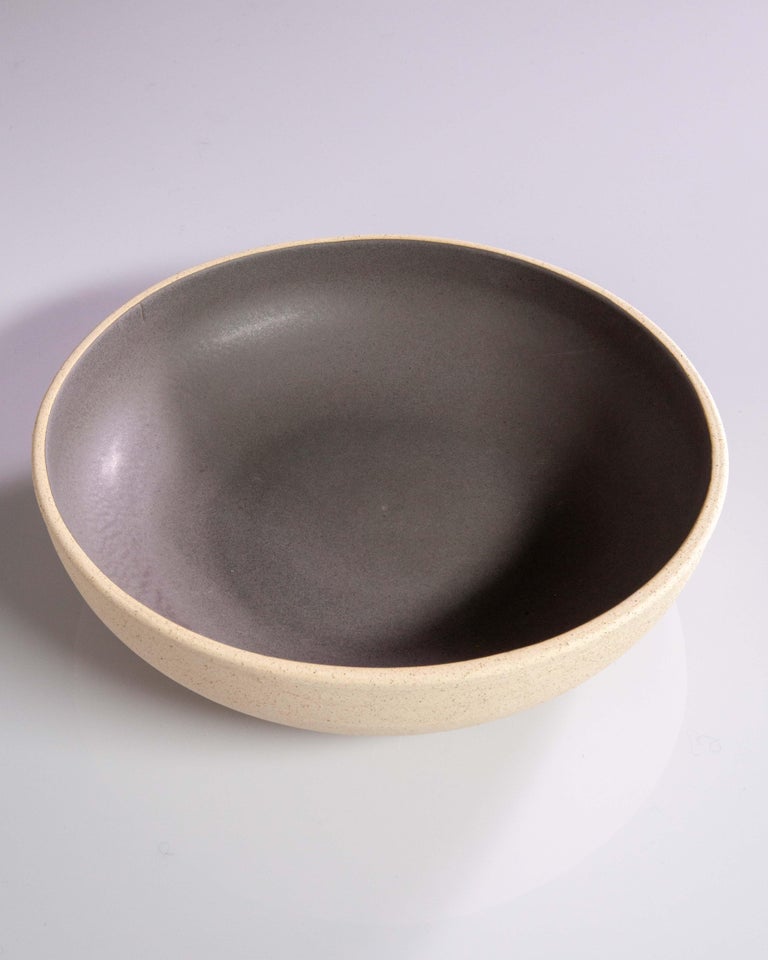 Luna Handmade Stoneware Serving Bowl with Gray Glaze For Sale at 1stDibs