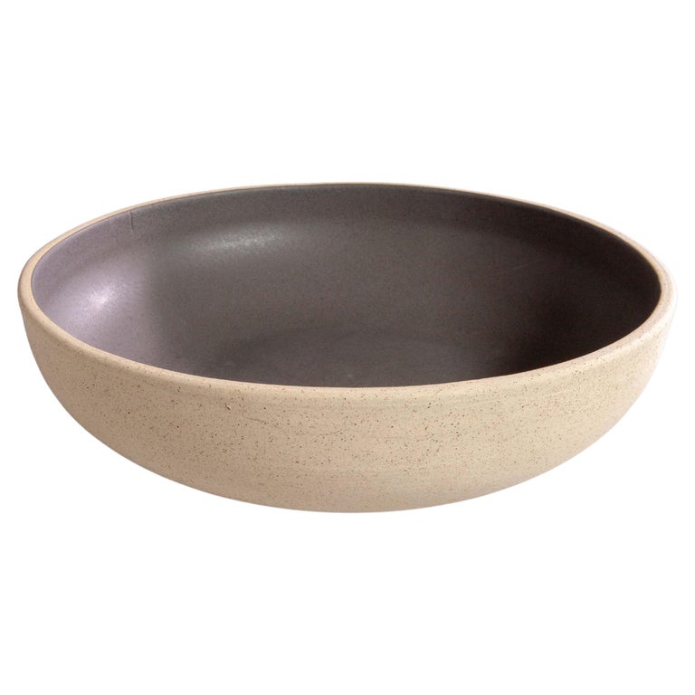 Luna Handmade Stoneware Serving Bowl with Gray Glaze For Sale at 1stDibs