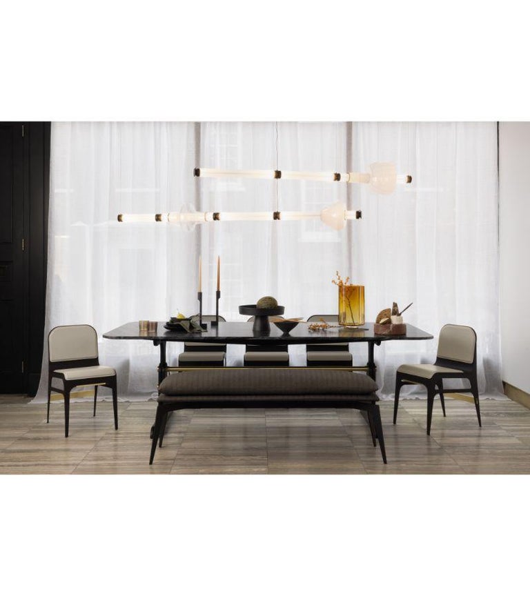 Luna Kaleido XL 2 Tier Chandelier, a in Black Steel For Sale at 1stDibs