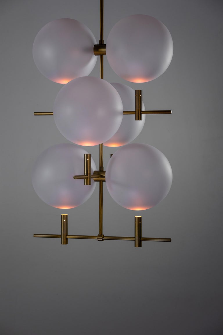 Luna Luminaire / Chandelier Horizontal IIO6 in Neon Yellow For Sale at ...